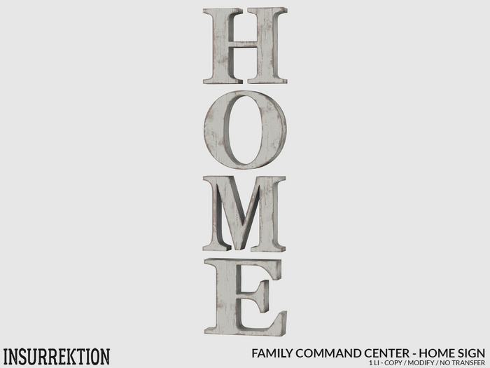 Second Life Marketplace - [IK] Family Command Center - Home Sign